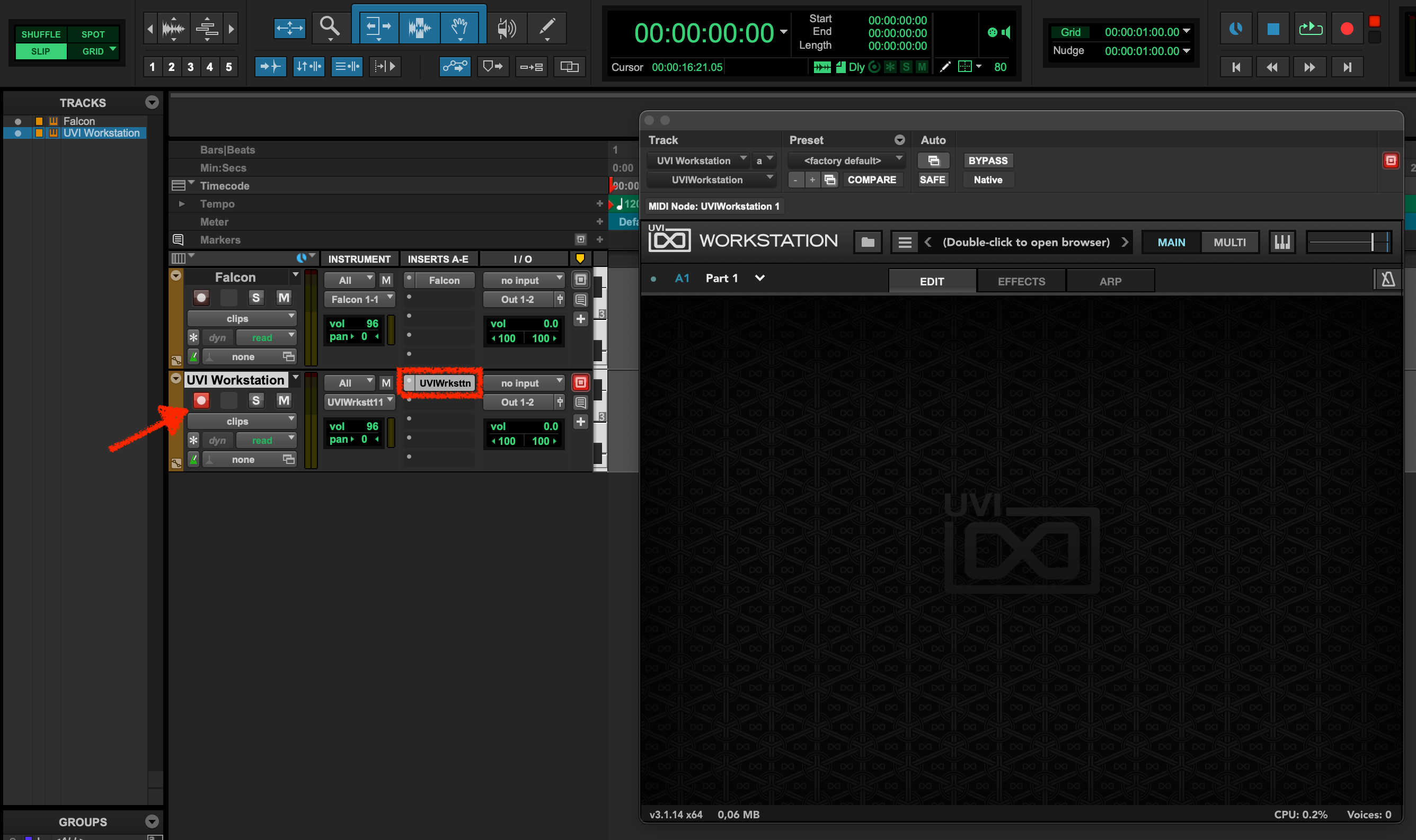 Falcon: Using MIDI Output – UVI Support