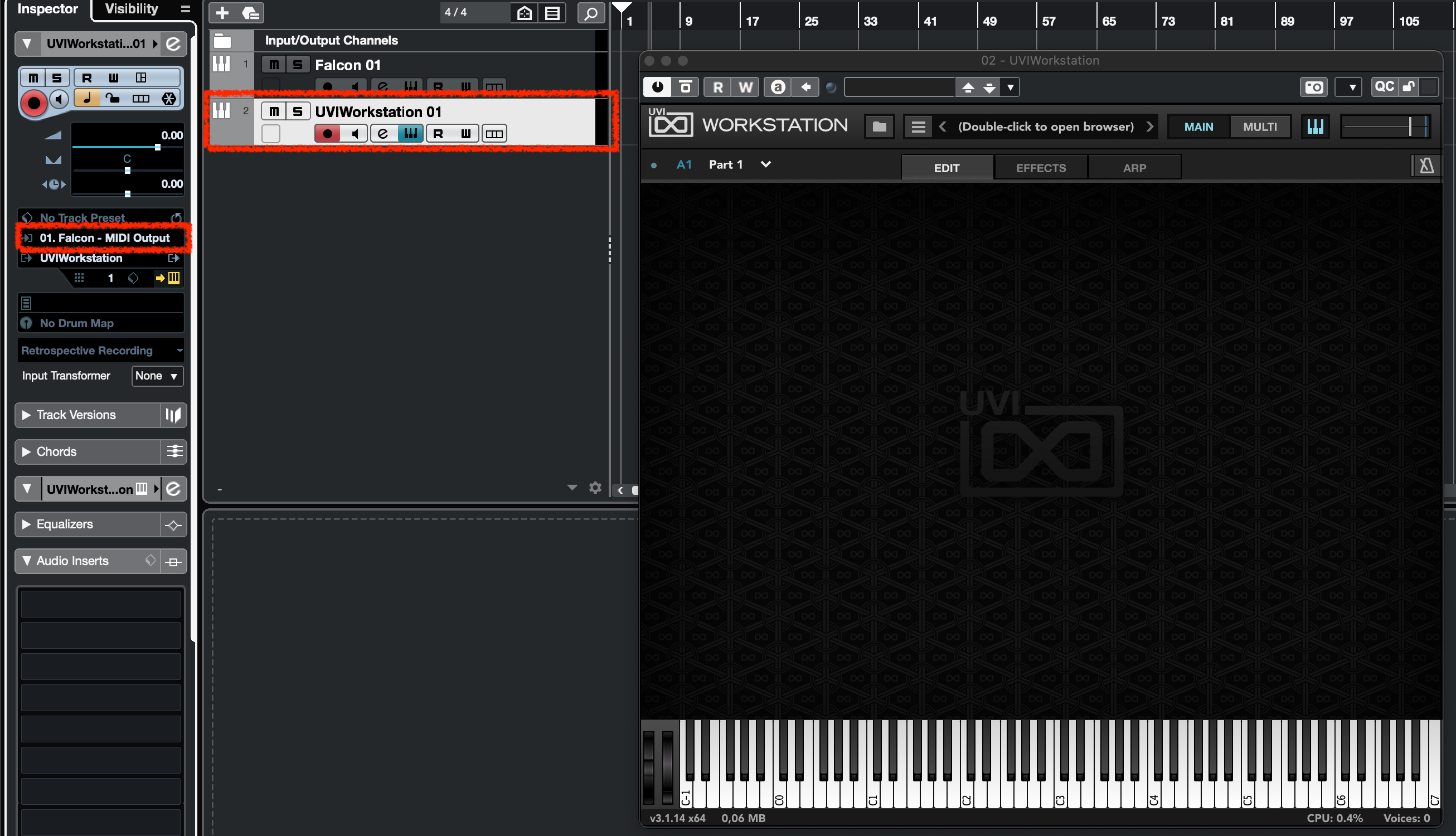 Falcon: Using MIDI Output – UVI Support
